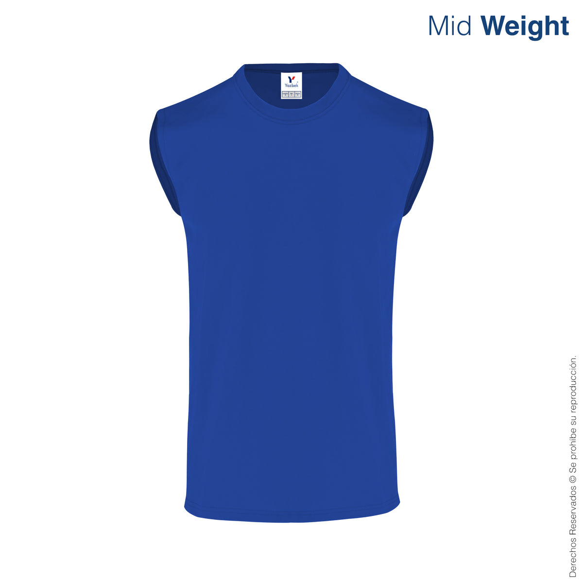 Playera Cuello Redondo sin Mangas para Caballero · 100% Algodón · Roya ...