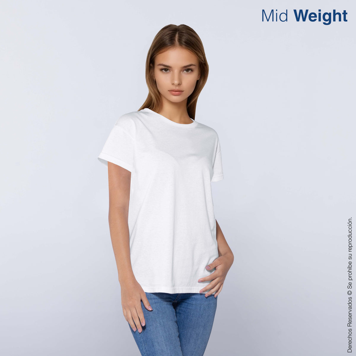 Playera Cuello Redondo Manga Corta para Dama · 100% Algodón · Color Bl ...